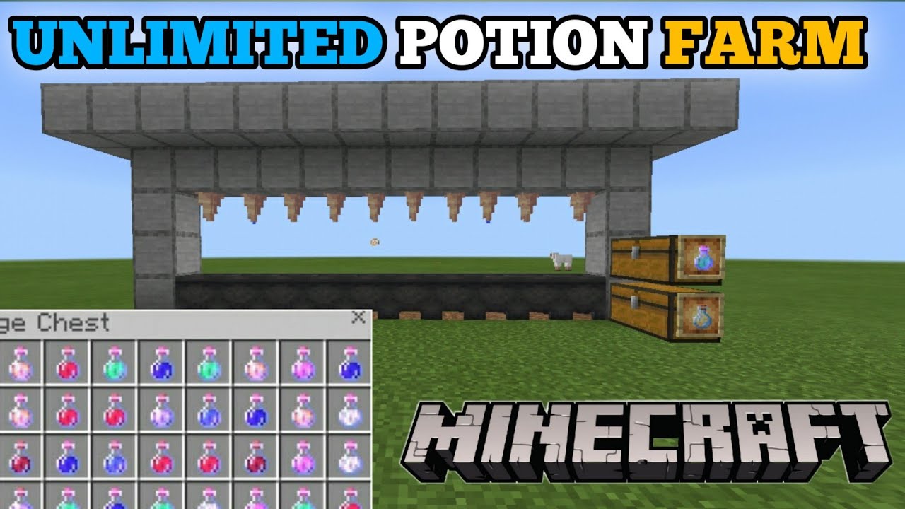 How to make unlimited potion farm in Minecraft l infinite potion farm l ...