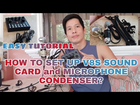 HOW TO SET UP V8S SOUND CARD and MICROPHONE CONDENSER? | BM900 | EASY ...