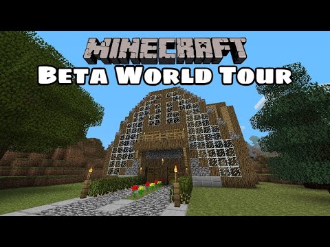 Tour of my Minecraft Beta 1.7.3 World - YouTube