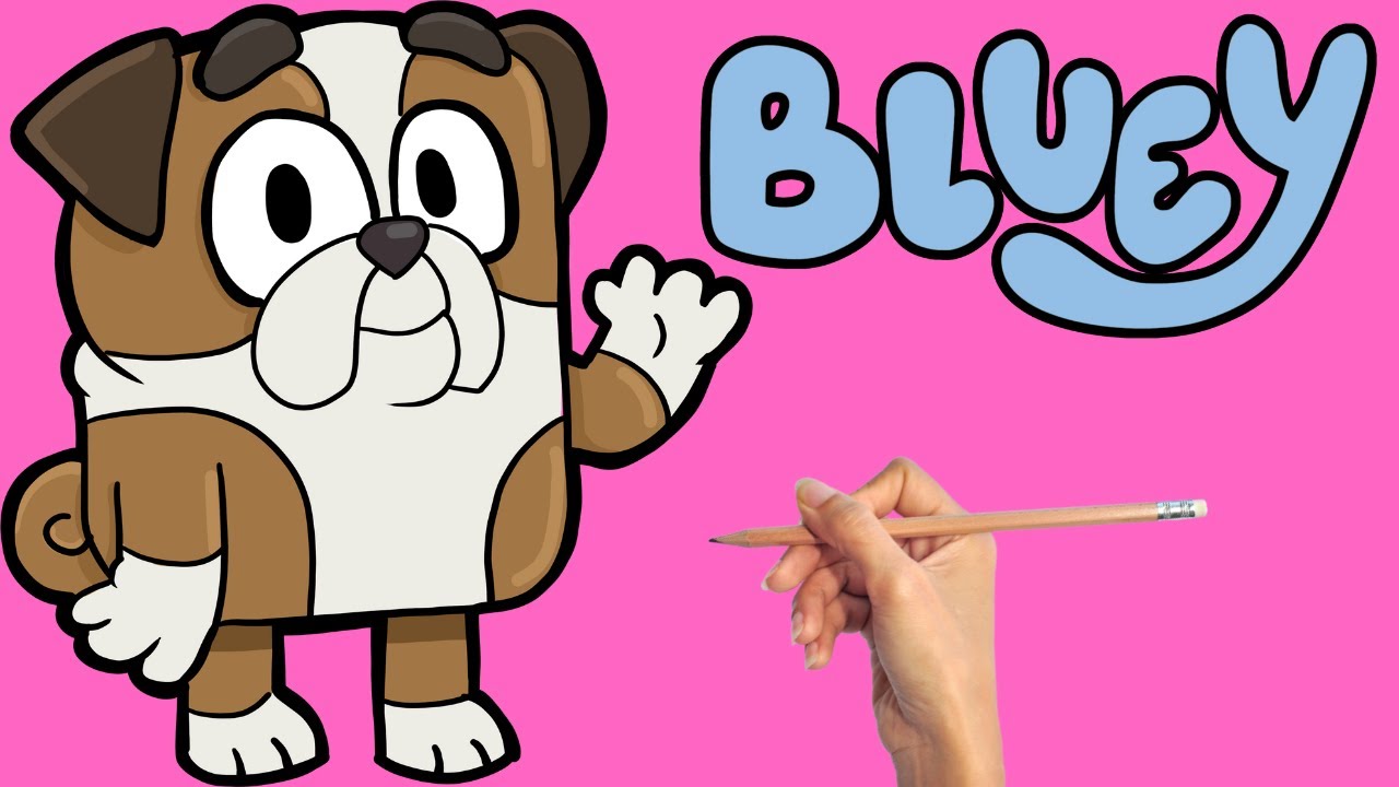 How To Draw Easy WINTON From BLUEY | Maykey Kids - YouTube