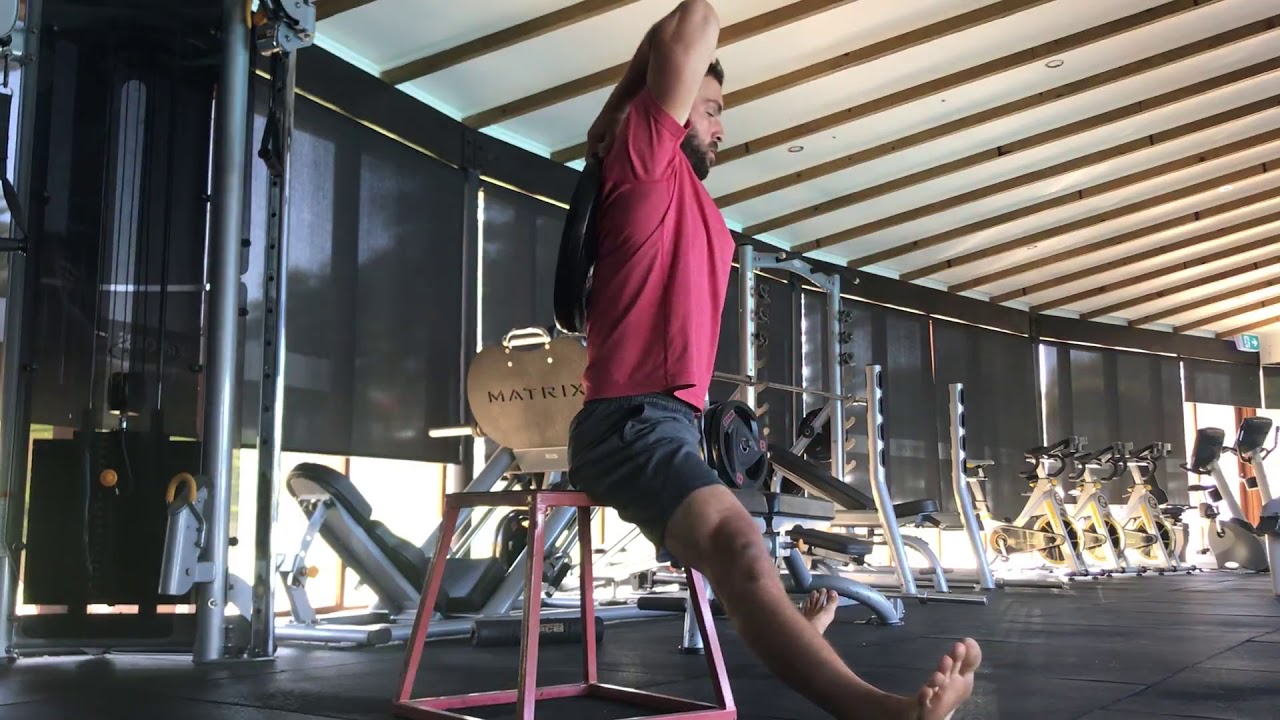 Weighted pancake stretch - YouTube