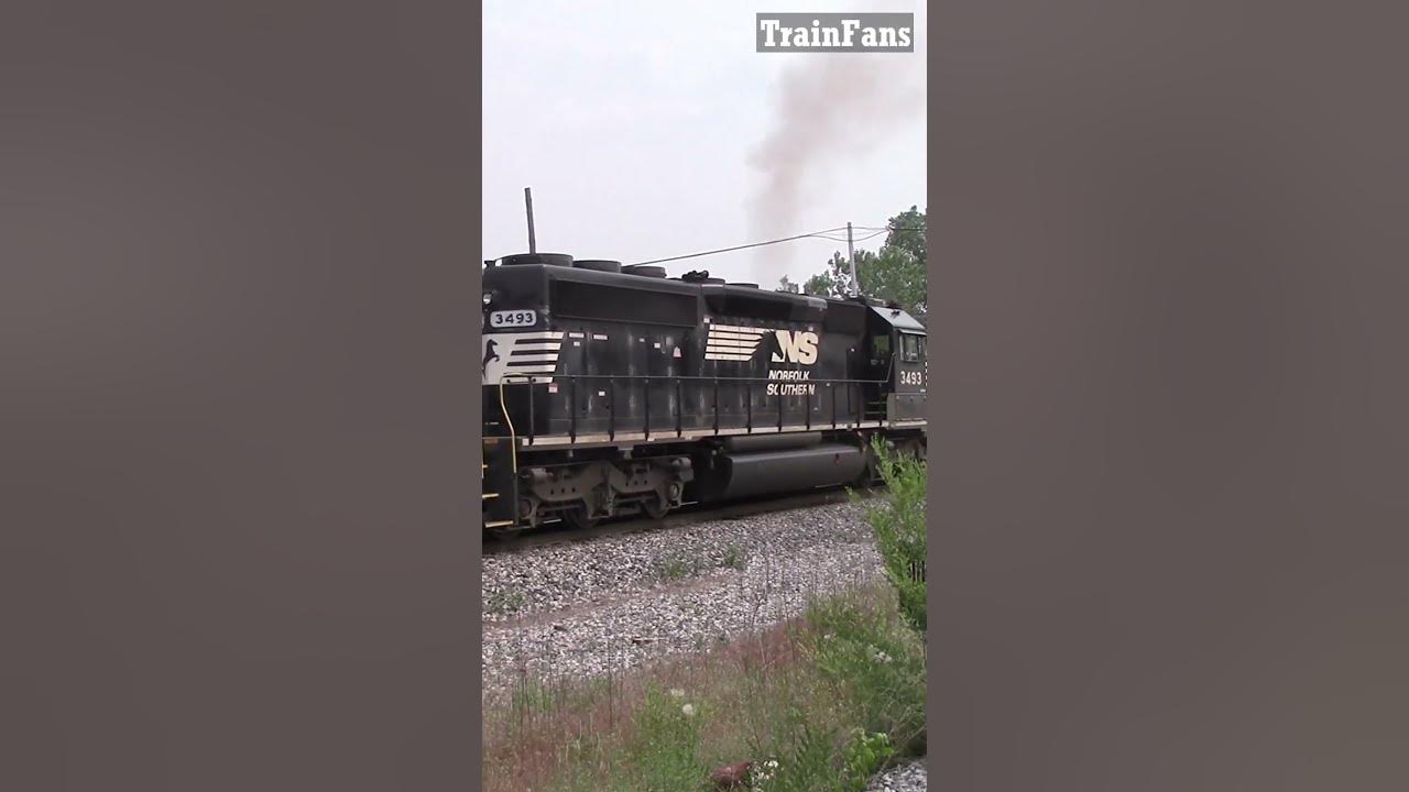 #shorts Coil Car Train NS 3229 & NS 3493 Locomotives #fostoria - YouTube