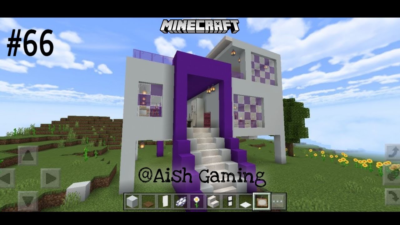 Minecraft House Ideas in Purple By Aish Full (#66) - YouTube