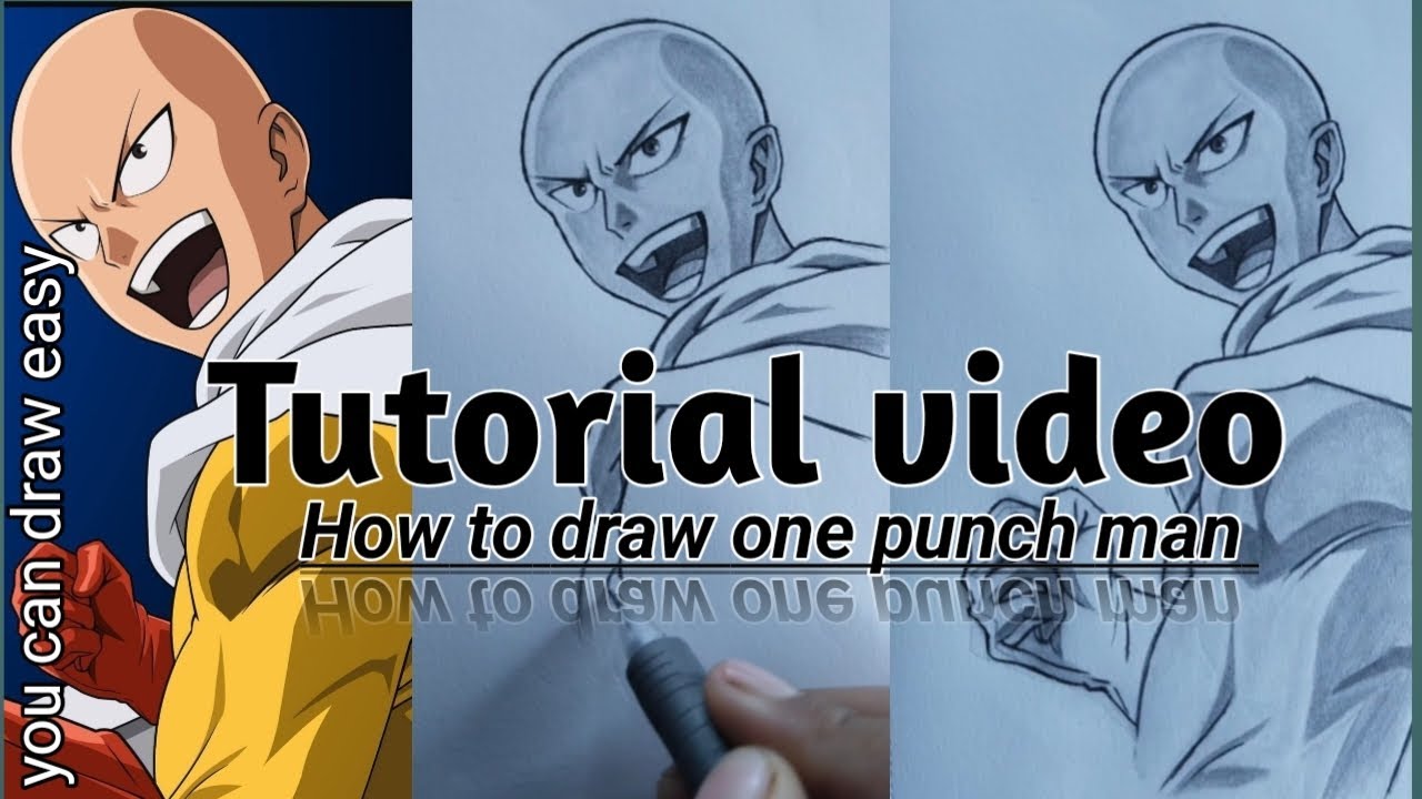 How to draw 🎨( one punch man) in easy steps( full tutorial video) #art ...