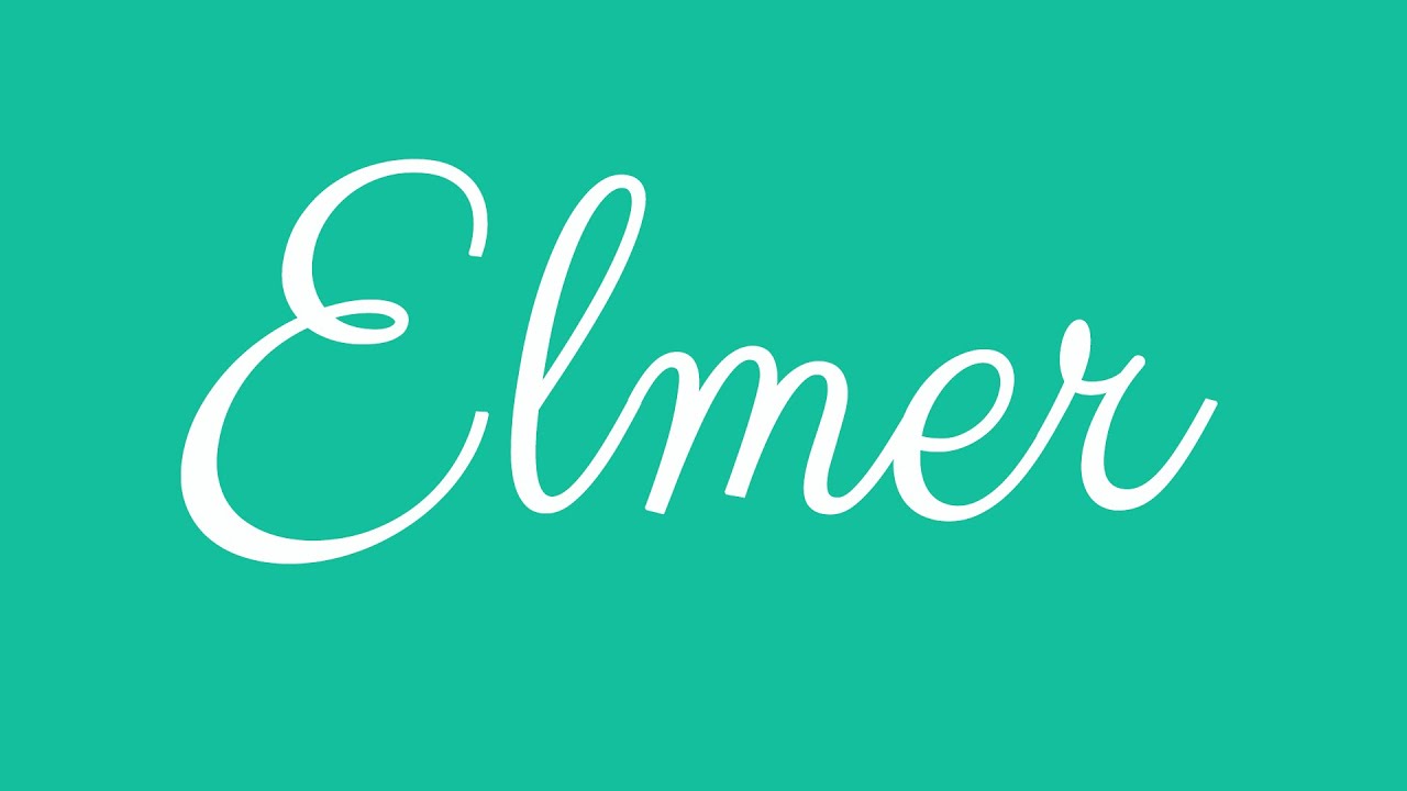 Learn how to Sign the Name Elmer Stylishly in Cursive Writing - YouTube