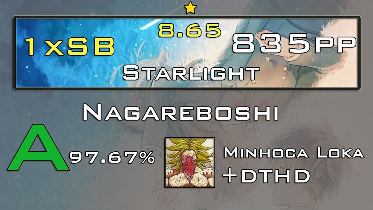 Osu! MINHOCA LOKA - Amatsuki - Nagareboshi [Starlight] | +HDDT x1781 ...