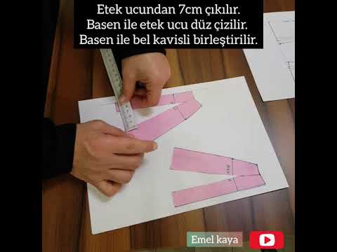 evaze(çan ) etek kalıbı.How to make a bell skirt