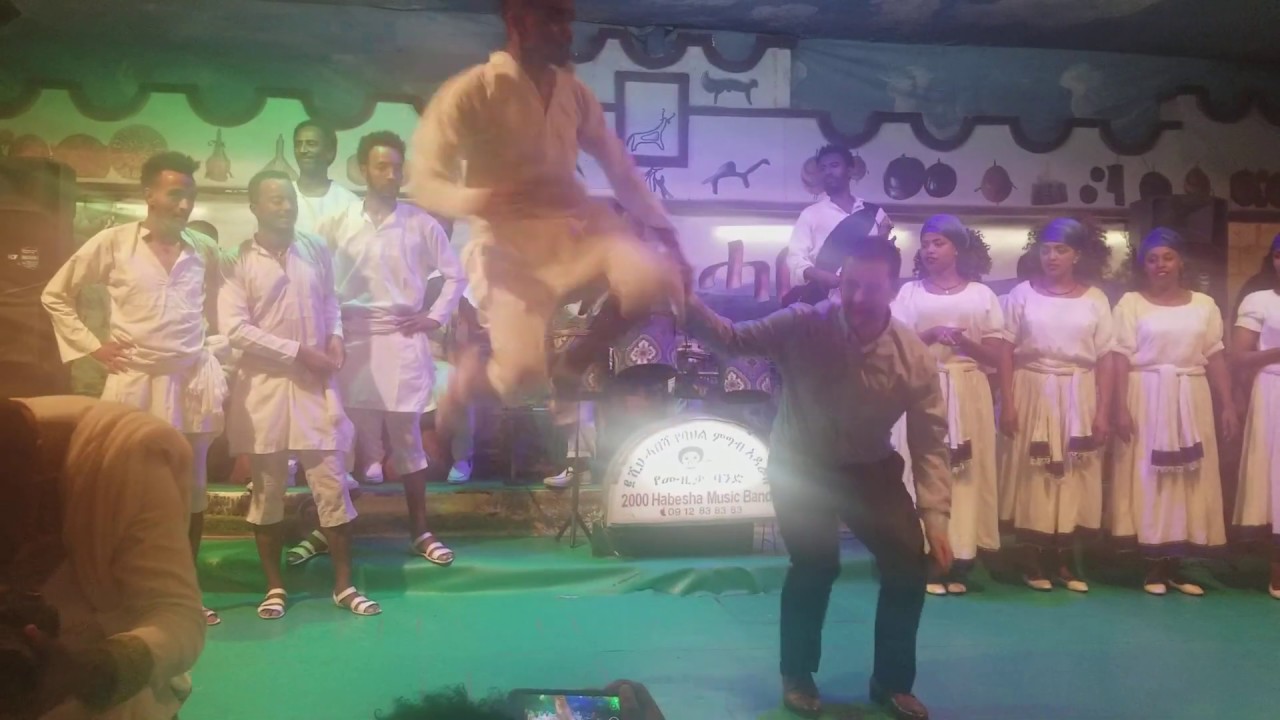 Amazing Ethiopian "Gurage" cultural dance challenge in the night club ...
