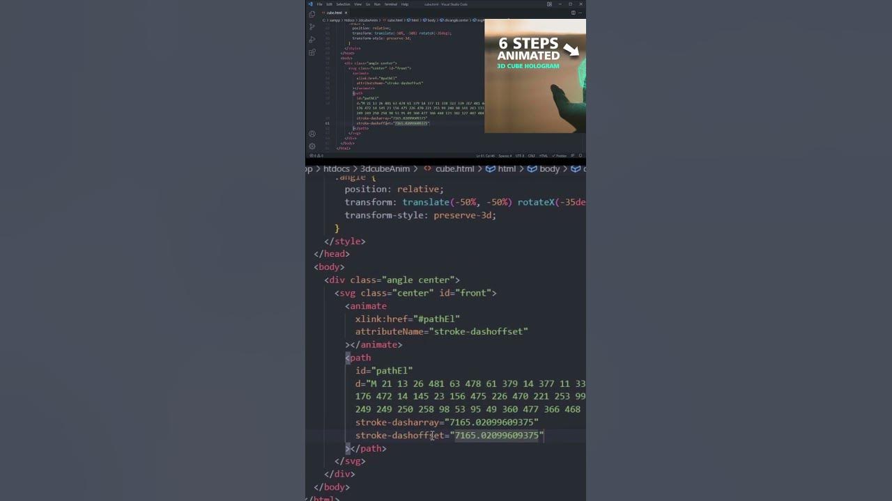 Basic Animation Svg Codes On 3d Cube Shorts Jmc23id Youtube