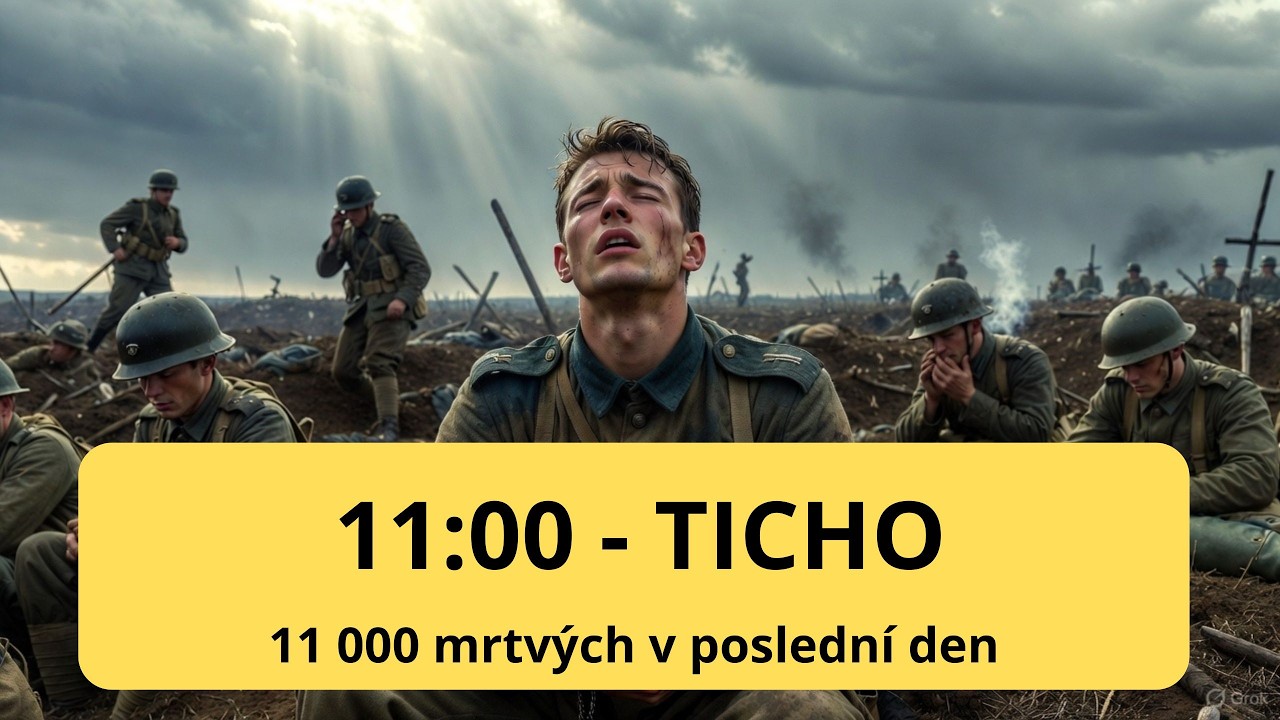 11.11.1918 - 11:00: Ticho po 4 letech. Ale 11 000 zemřelo poslední den ...