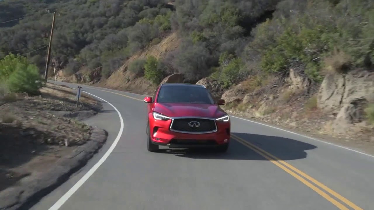 2019 Infiniti QX50 Driving Video in Red HD - YouTube