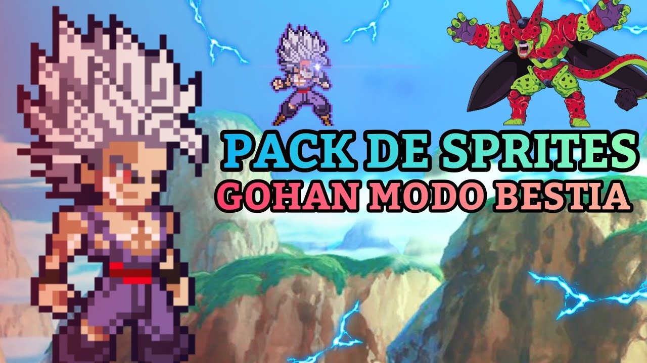PACK DE SPRITES DE GOHAN MODO BESTIA,DBS SÚPER HERO,CREADO POR MI ...