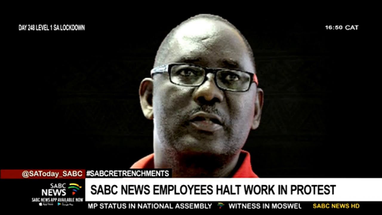 SABC Retrenchments I Employees halt work in protest - YouTube