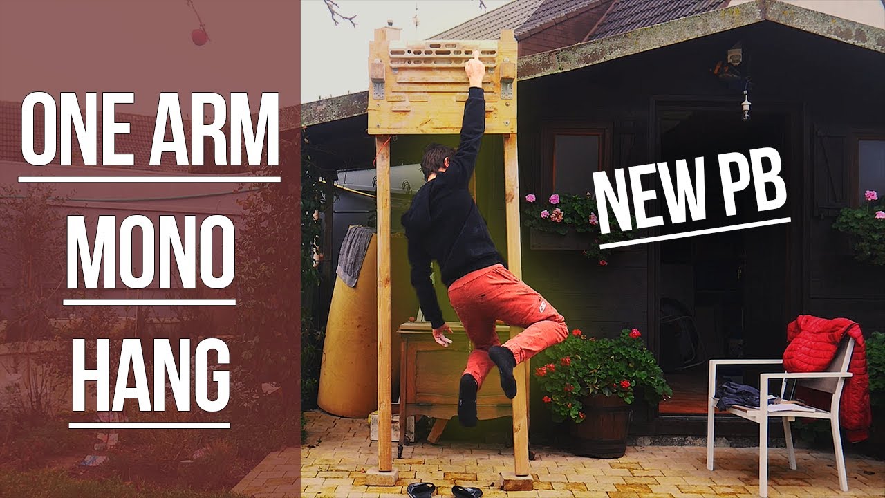 One Arm 1 Finger Hang - New Personal Best - YouTube
