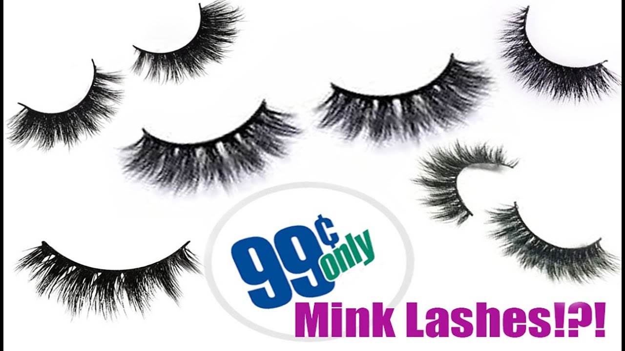 99 Cent Store Mink Lashes!? DIY - YouTube