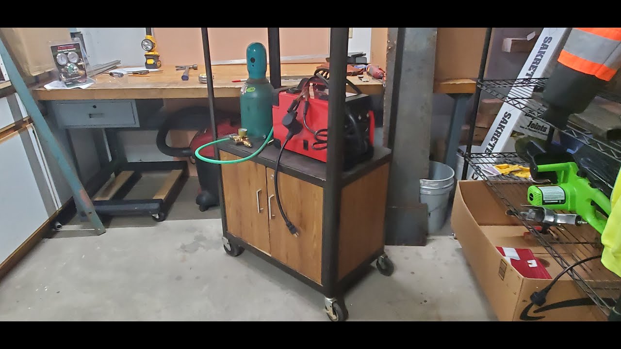 Making a homemade welding cart part 1 - YouTube