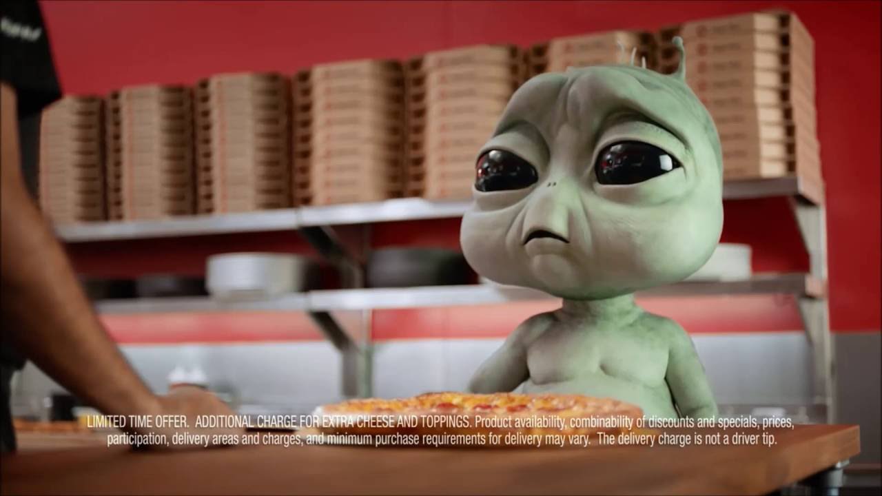 Pizza Hut commercials: homesick alien and a severely injured man ...