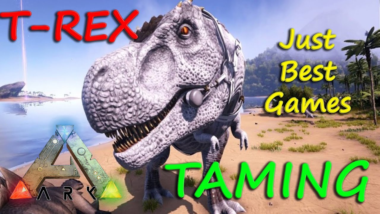 Ark Survival Evolved Как приручить динозавра T Rex в АРК Youtube