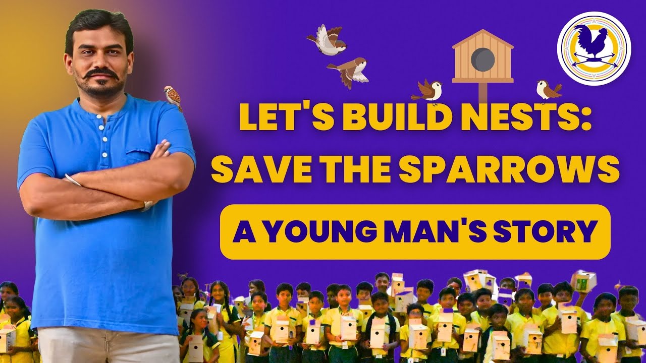 A young man's ambition - "Let's build nests: Save the sparrows" - YouTube