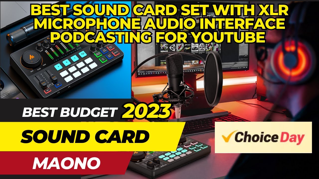 Best Budget - Maonocaster Sound Card Set with XLR Mic Audio Interface ...
