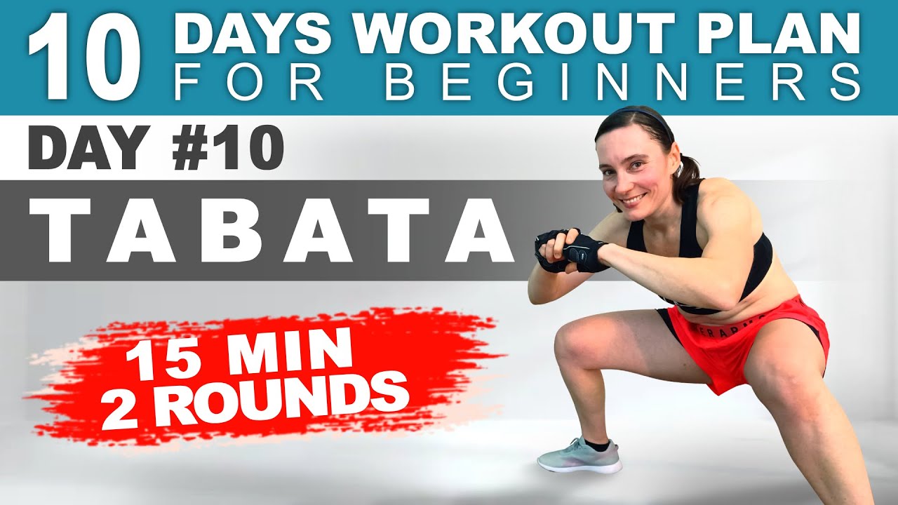 Day#10 TABATA 15 min | 10 days CHALLENGE for BEGINNERS | home workout ...