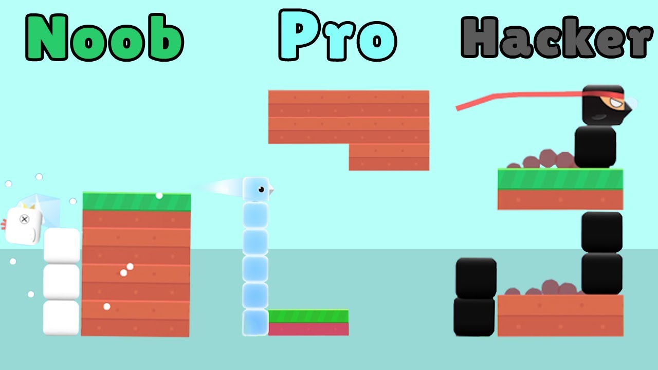 NOOB vs PRO vs HACKER - Square Bird - YouTube