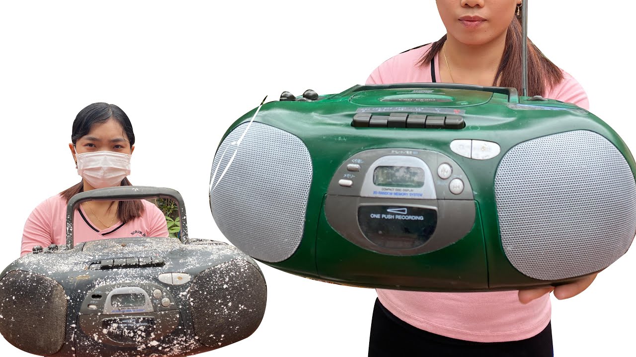 RESTORATION Radio old and rusty japan Portable 80-an Vintage ...