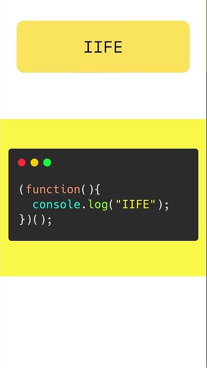 What is IIFE in JavaScript #shorts - YouTube