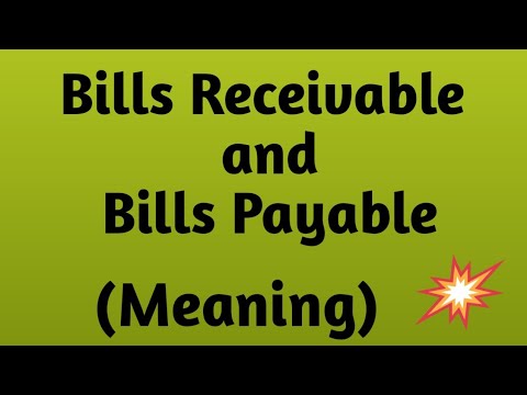 Bills Receivable and Bills Payable l Full Basic Concept - YouTube