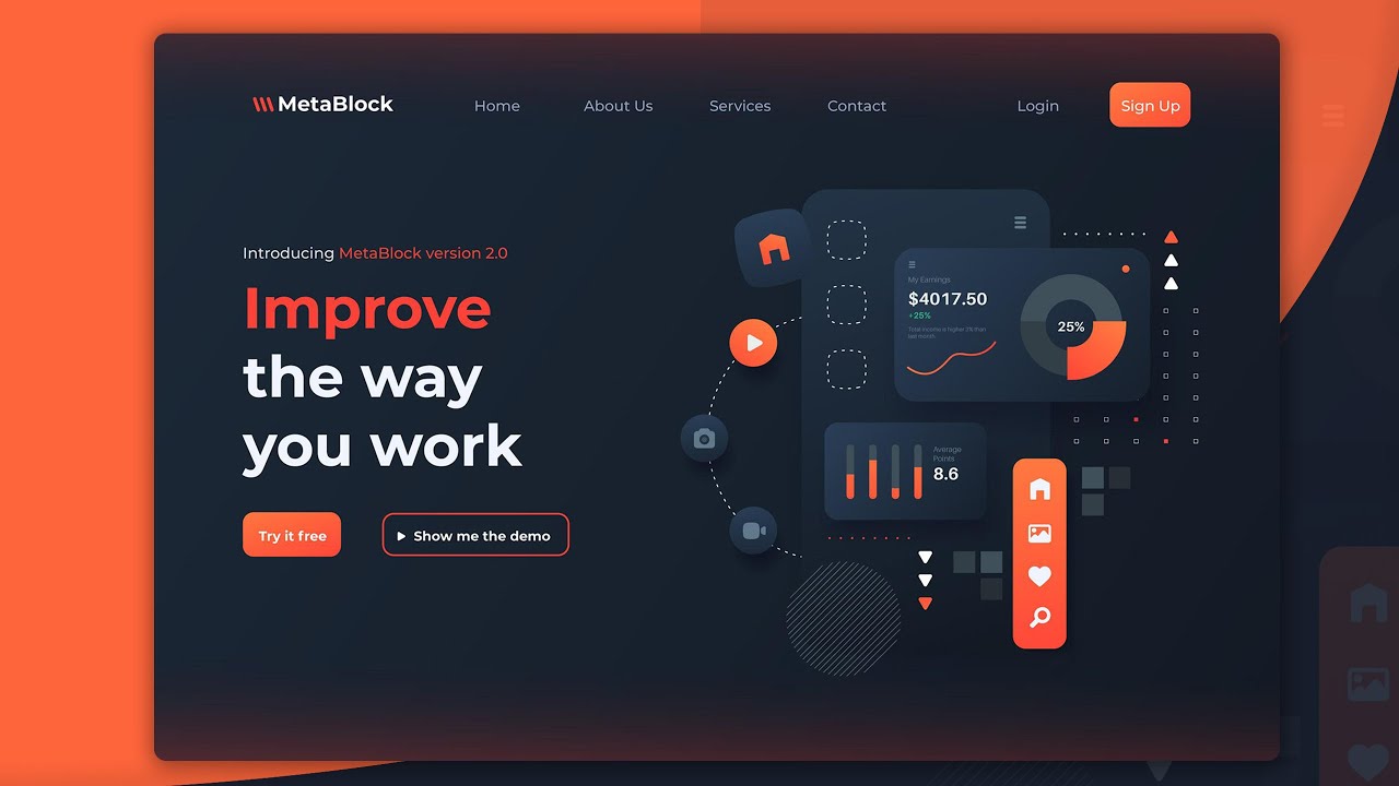 Landing Page with Animated Opener | CSS Tutorial | CSS Animation Effect - YouTube