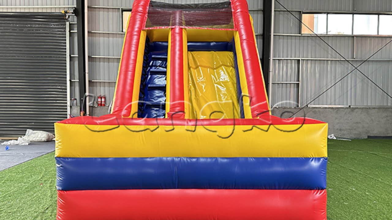 Kids Party Inflatable Red Slide - YouTube