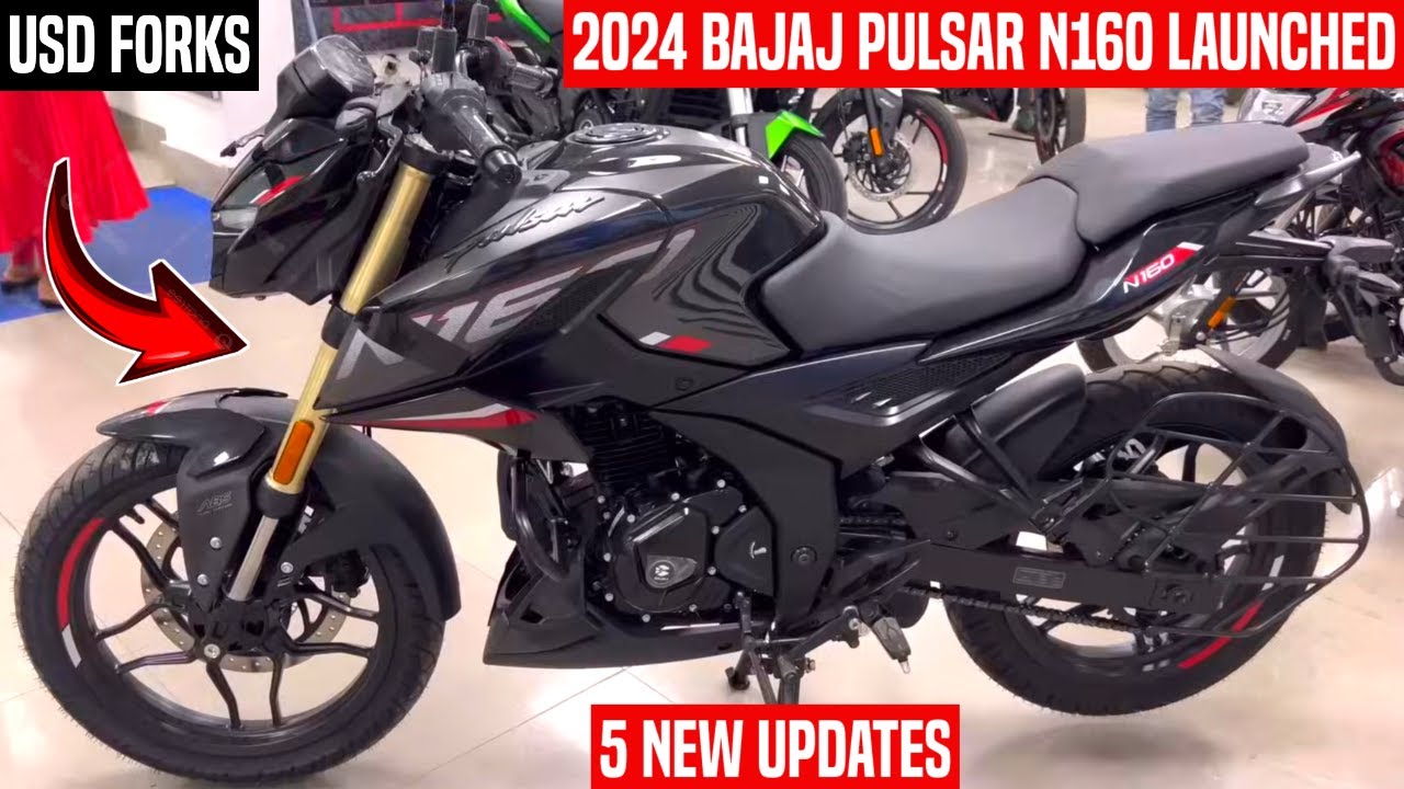2024 New Bajaj Pulsar N160 USD FORKS Update Model Launched In India Price 1.35 Lakh & 5 More ...