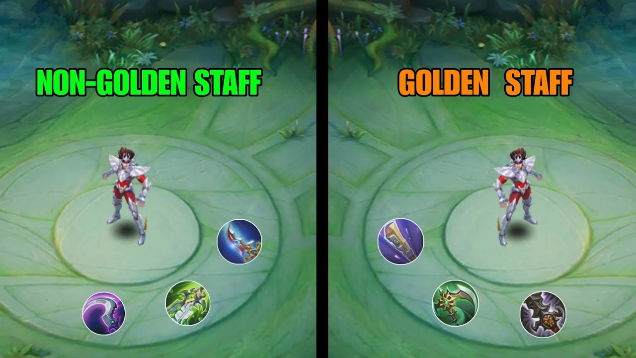non-golden staff vs golden staff build badang - YouTube