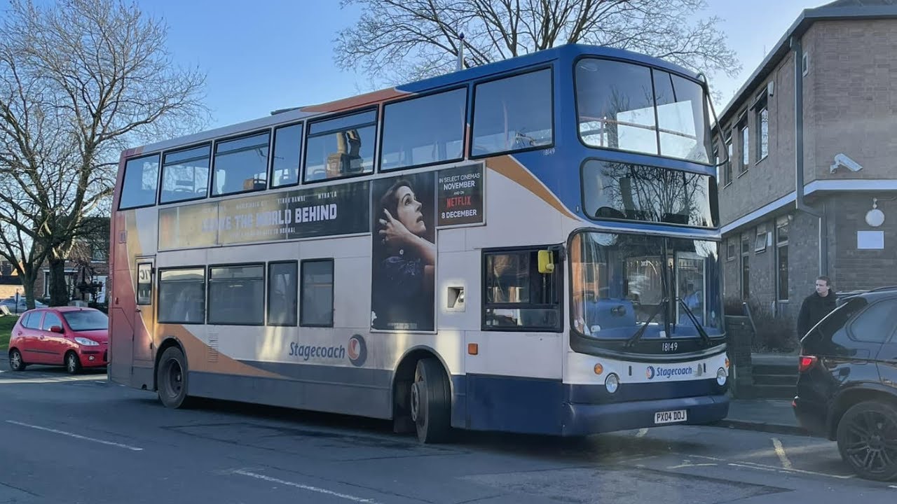 Stagecoach Midlands 18149 (PX04 DOJ) Service X19 - Breakdown half way ...