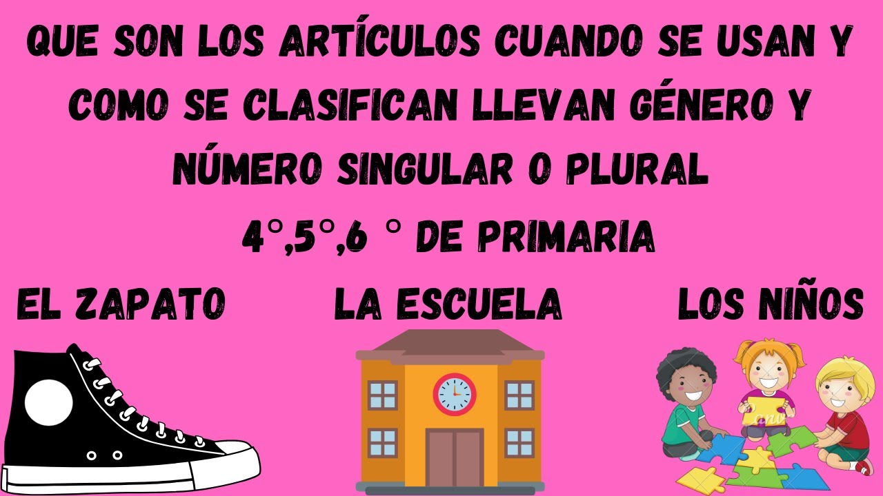 QUE SON LOS ARTICULOS, CUANDO SE USAN Y COMO SE CLASIFICAN "BUENISIMO ...