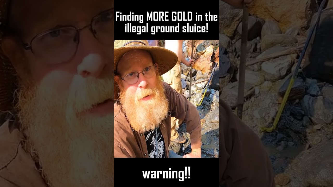 Finding MORE GOLD in the illegal ground sluice!!! part 3 - YouTube