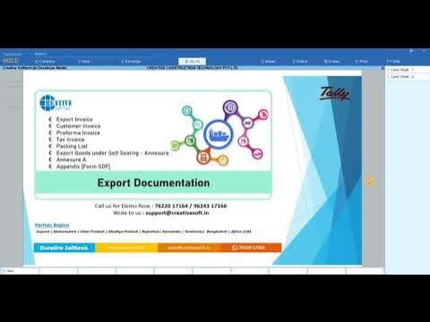 Export Documentation from TallyPrime | Add-on | Hindi | Creative Softtech - YouTube