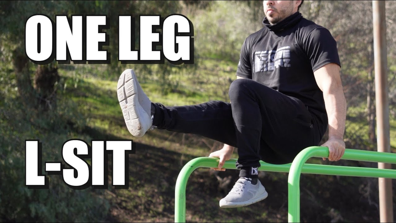 ONE LEG L-SIT (Parallel Bars) | L Sit A 1 Pierna en Barras Paralelas ...