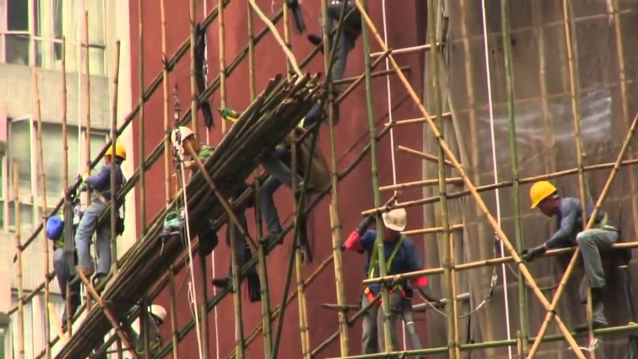 ANDAMIO DE BAMBÚ EN RASCACIELOS 720p - YouTube