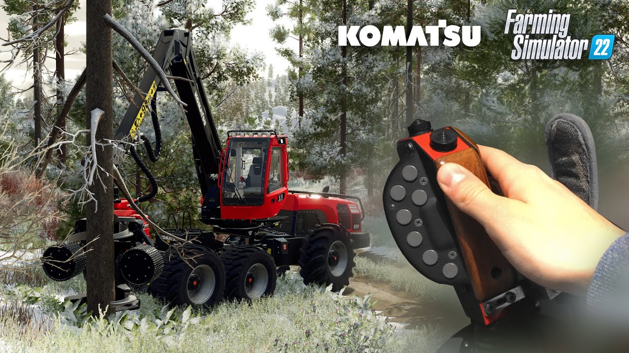 Echte KOMATSU Harvester-Joysticks für den Landwirtschafts-Simulator! 🌲 - YouTube