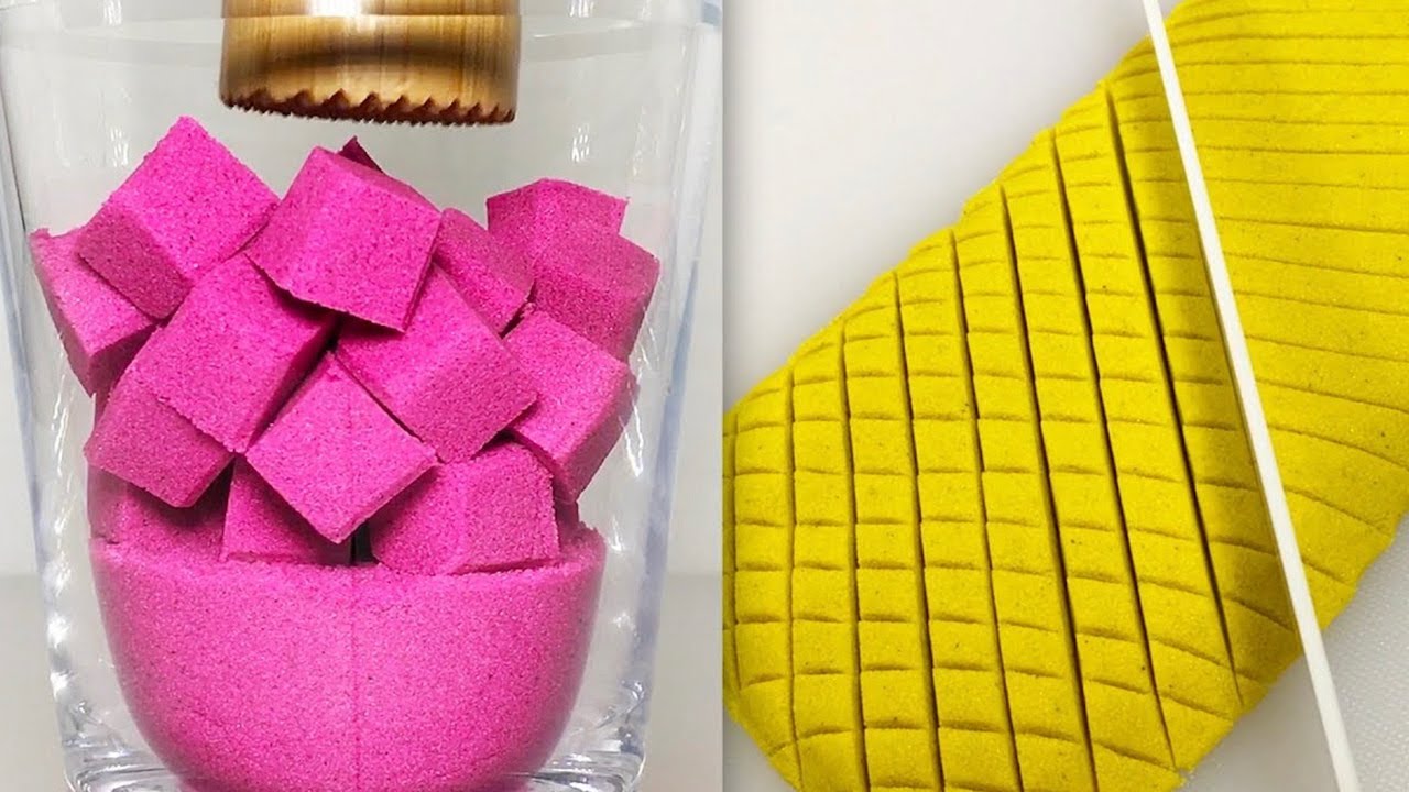 ASMR Very Satisfying and Relaxing Compilation Kinetic Sand - YouTube