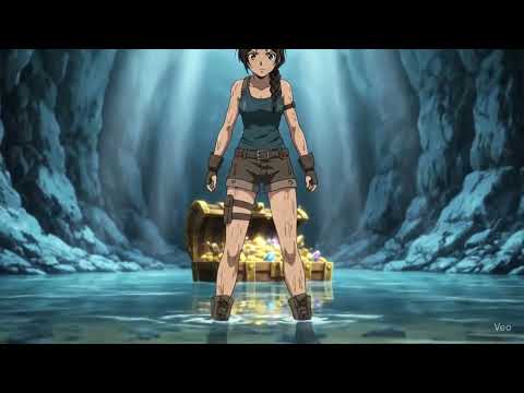 Lara Croft's Legendary Find: An Anime Treasure Hunt