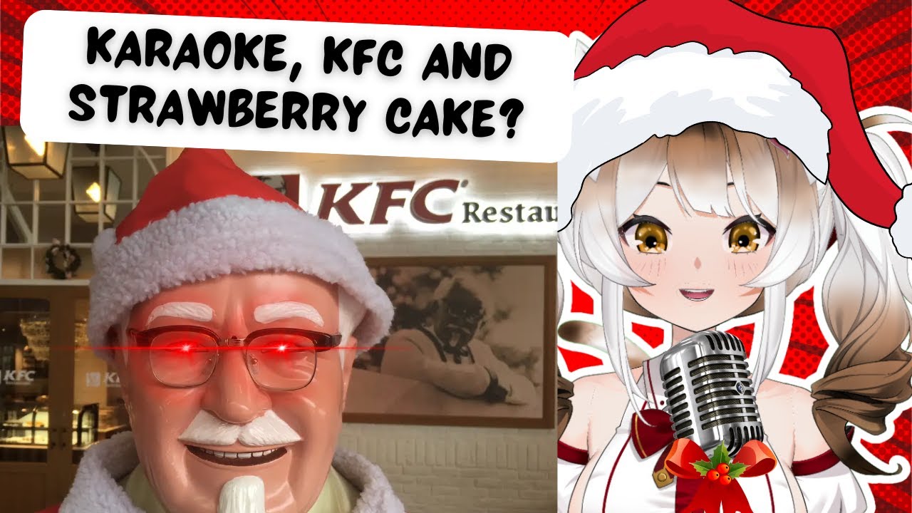 Vtuber Christmas LIVE from JAPAN! IRL Karaoke, KFC and Cake 🍑! - YouTube