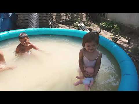 Cute baby Rebeca sweemming song in pool[Must watch]2years old baby Rebeca