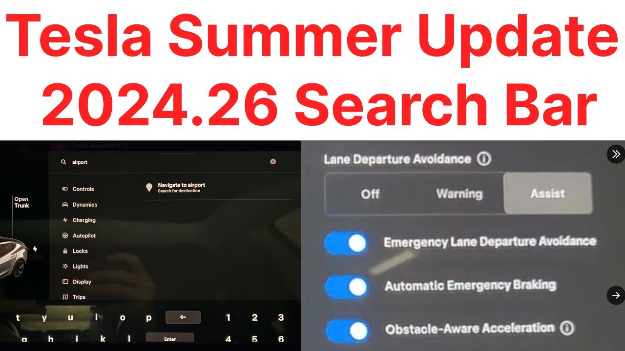 Tesla Summer Update 2024.26 Search Bar - YouTube