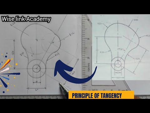 Principle of tangency problem (TECHNICAL DRAWING) - YouTube