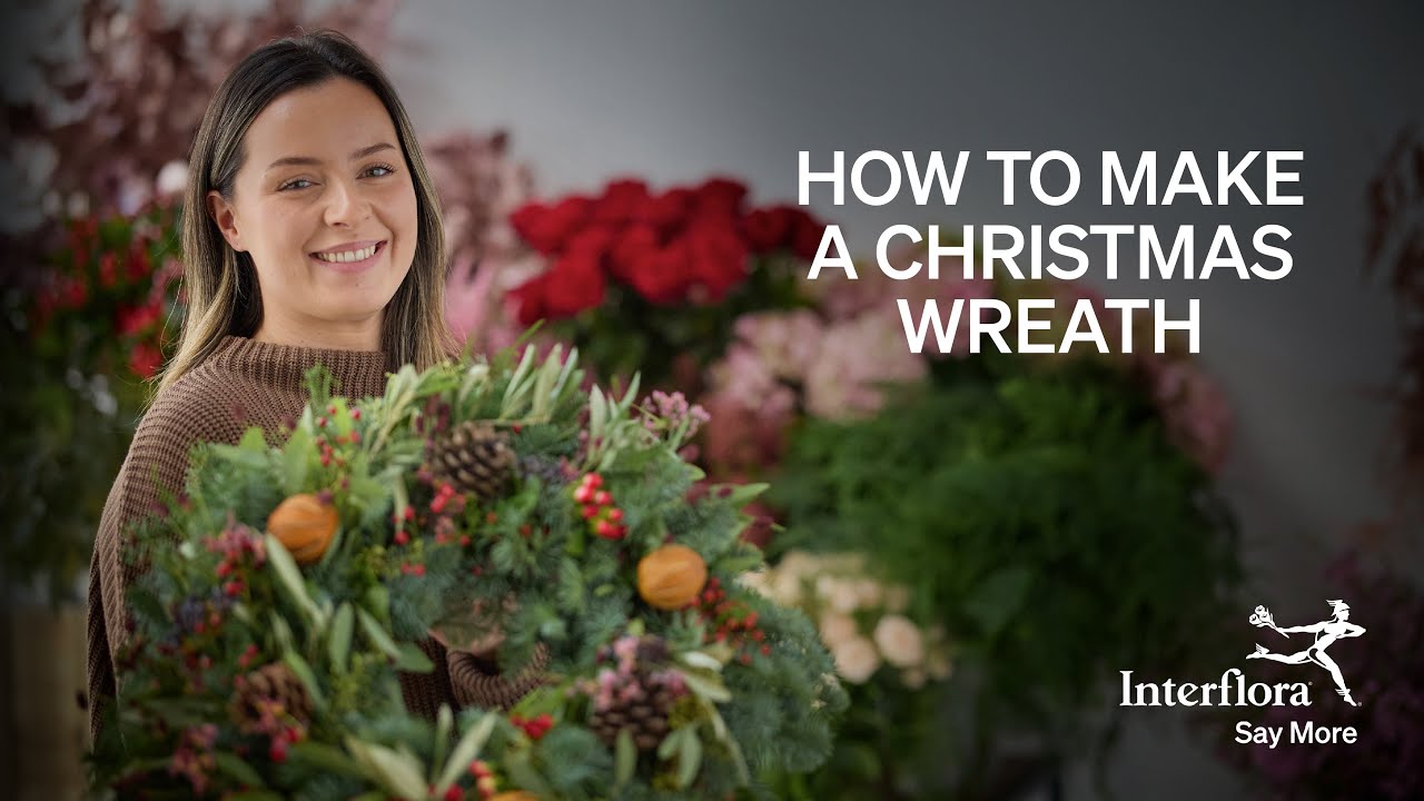 How to Make a Christmas Wreath Tutorial | Interflora #christmaswreath # ...