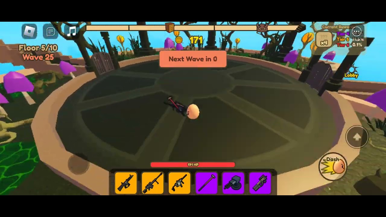 Roblox: Too many weapons simulator Nightmare difficulty - YouTube