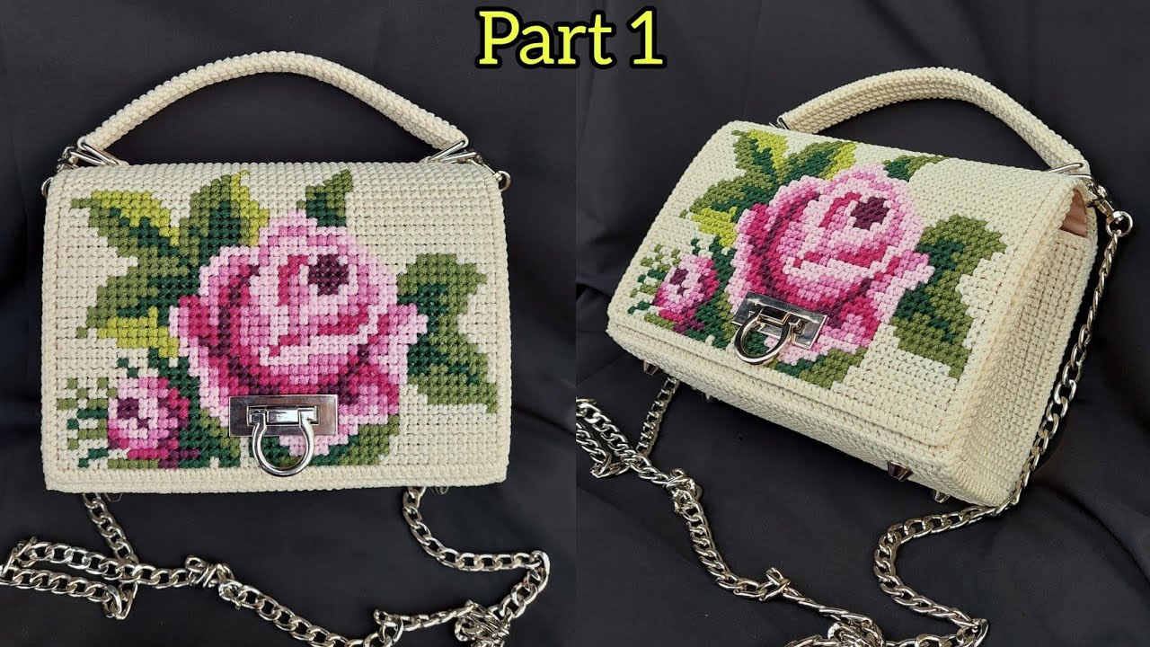 Bag cross stitch part 1 - YouTube