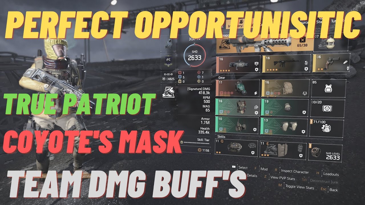 THE DIVISION 2 - PERFECT OPPORTUNUSITICS TP TU15.1 - YouTube